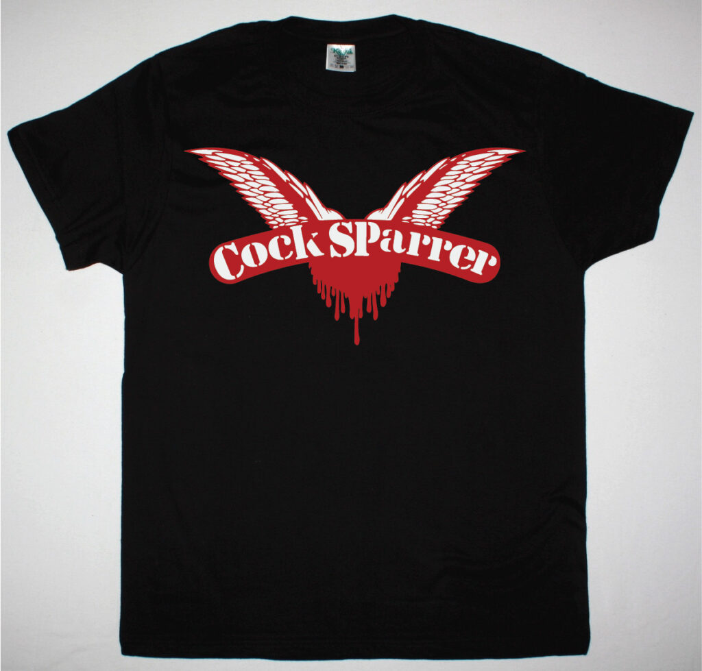COCK SPARRER CLASSIC WINGS LOGO NEW BLACK T SHIRT